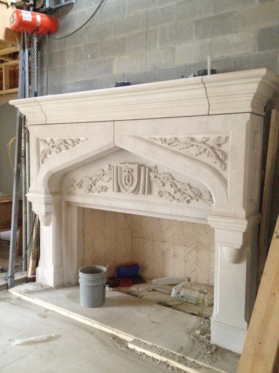 Custom Limestone Fireplace Surround – Stone Center